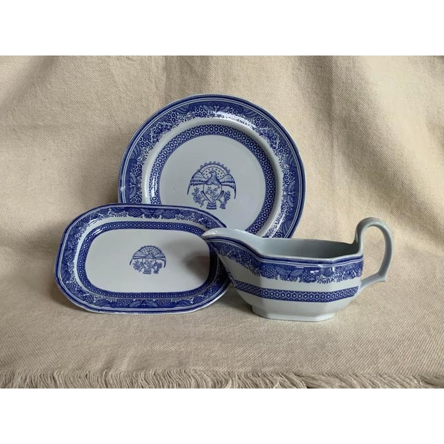 Copeland Spode "Heritage" Sauce Boat/Stand and Chop Plate Set- 3 Pieces ...