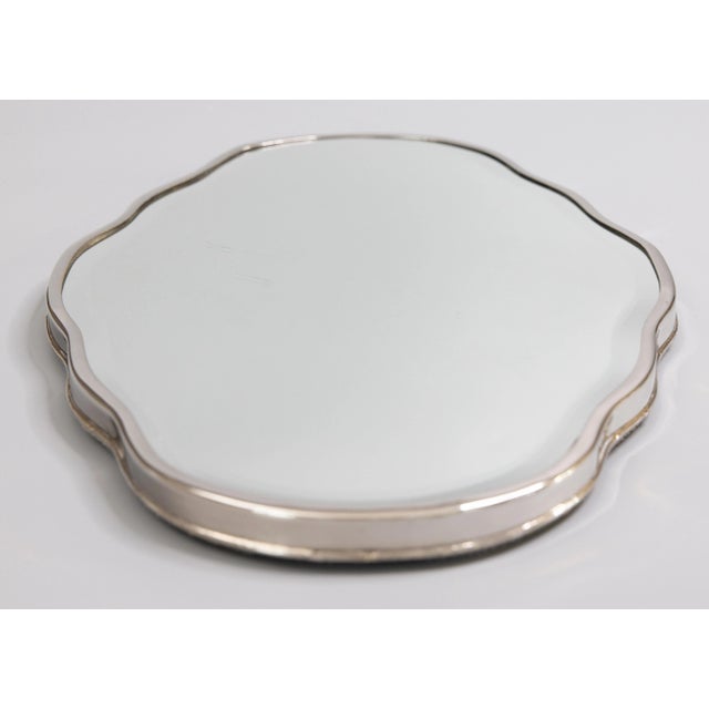 Vintage Silver Plate Mirror Plateau Tray | Chairish
