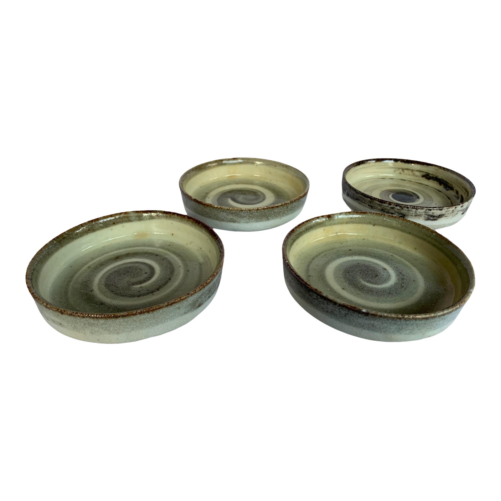 Vintage Handcrafted Ceramic Serving Bowls- Set of 4 | Chairish