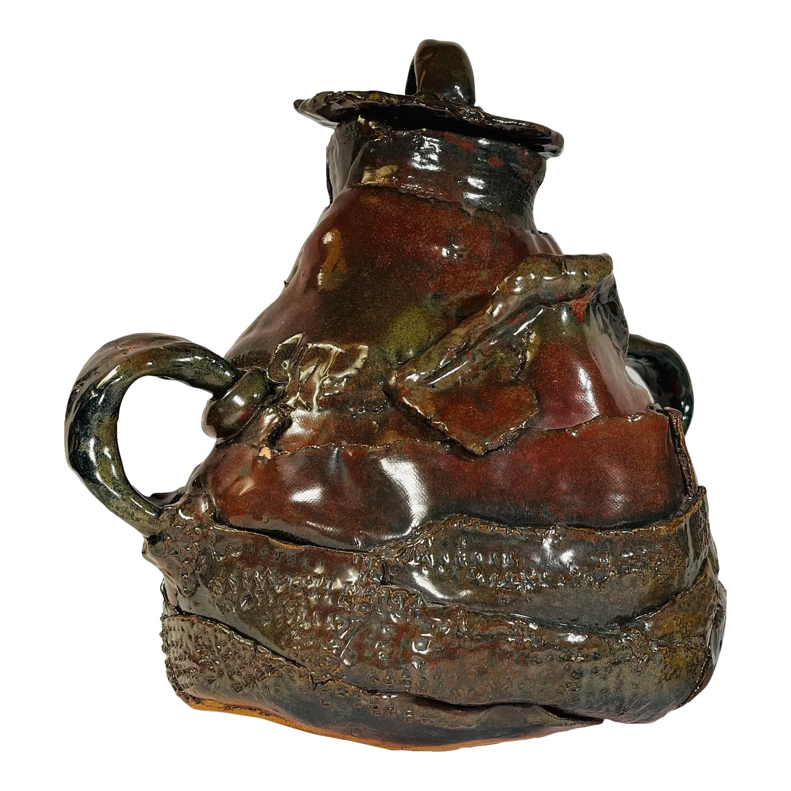 1970s Brutalist Giant Handcrafted Teapot | Chairish