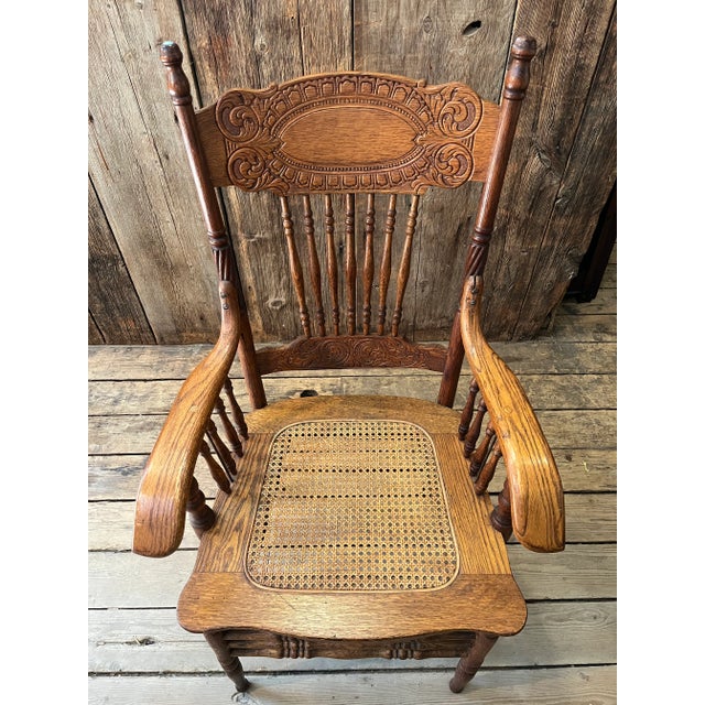 1910s Antique Oak Larkin Arm Chair | Chairish
