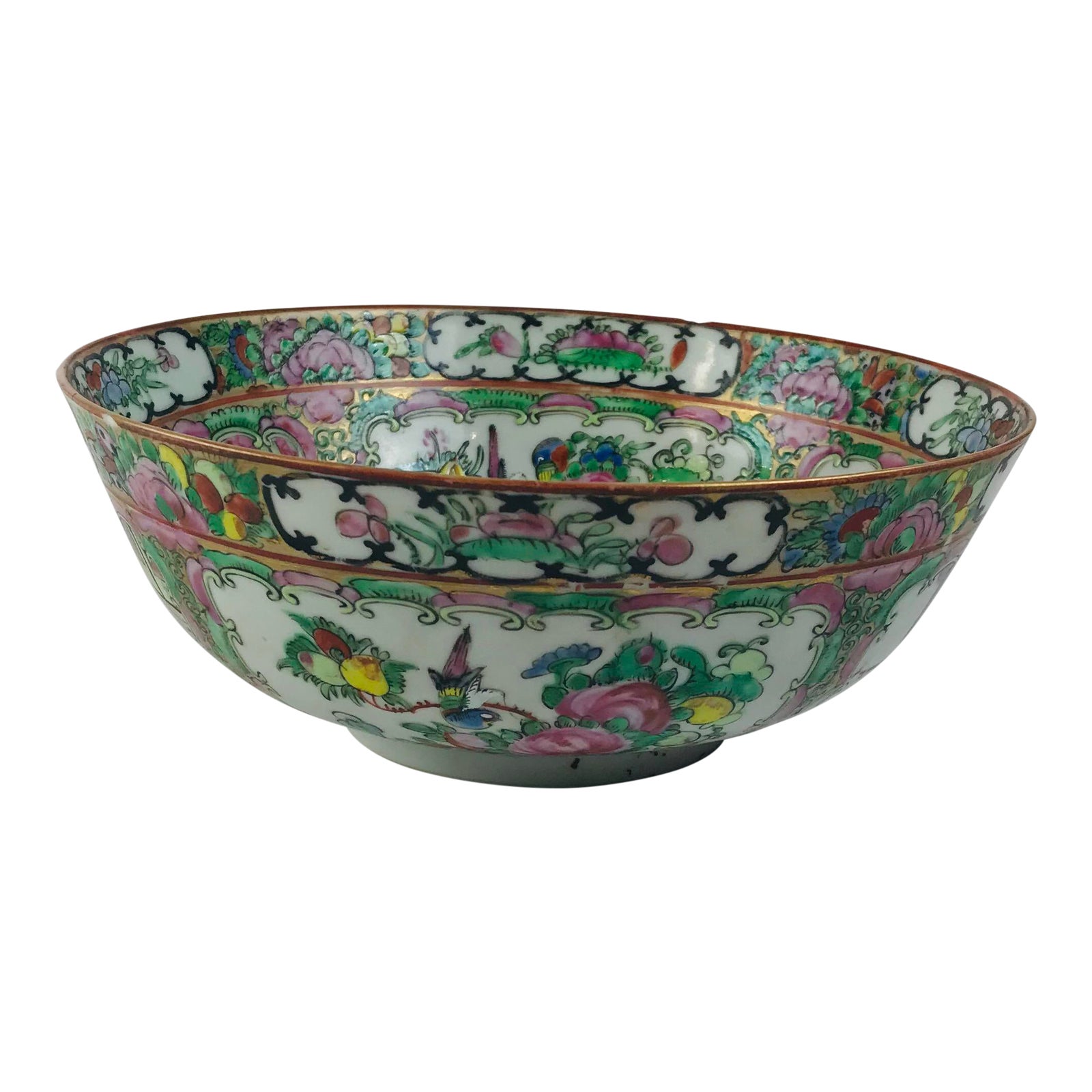 19th Century Chinese Rose Canton Rose Medallion Rose Famille Porcelain ...