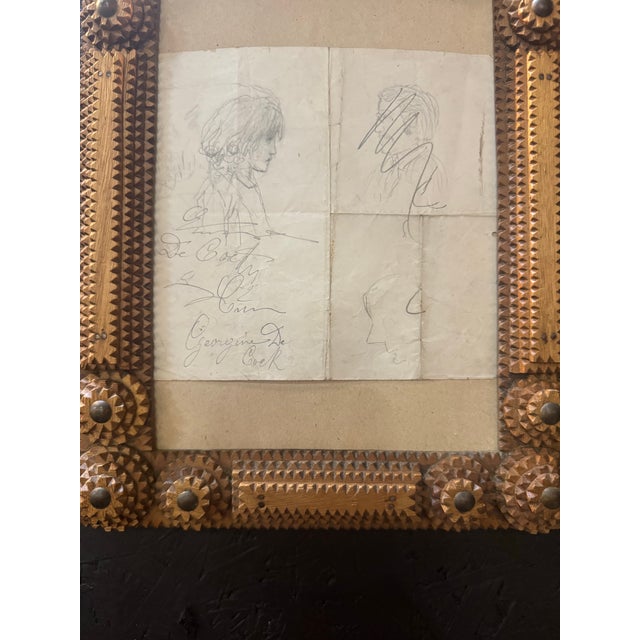 Antique Tramp Art Picture Frame | Chairish