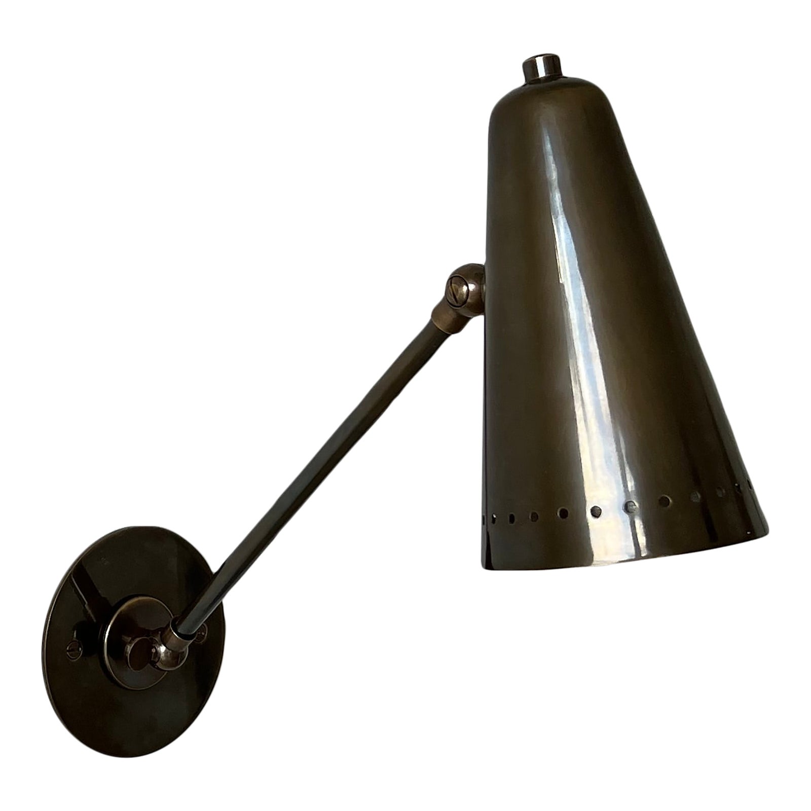 Lumfardo Lurman Wall Sconce in Dark Brass | Chairish