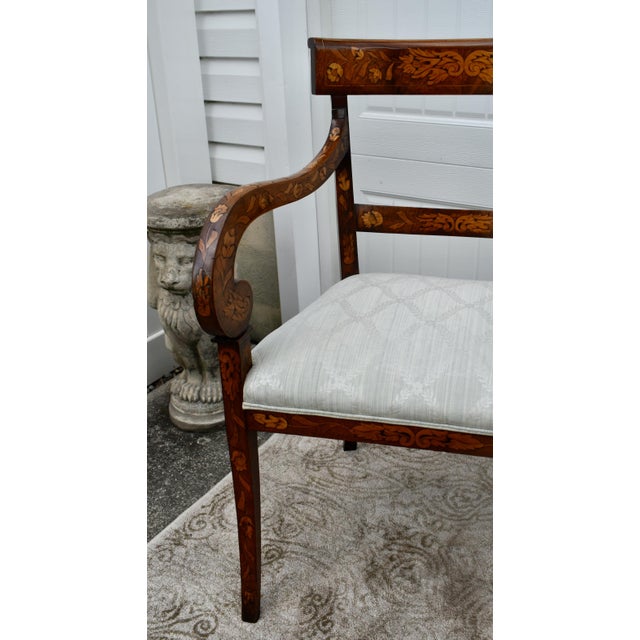 Antique Dutch Marquetry Regency Style Chair | Chairish