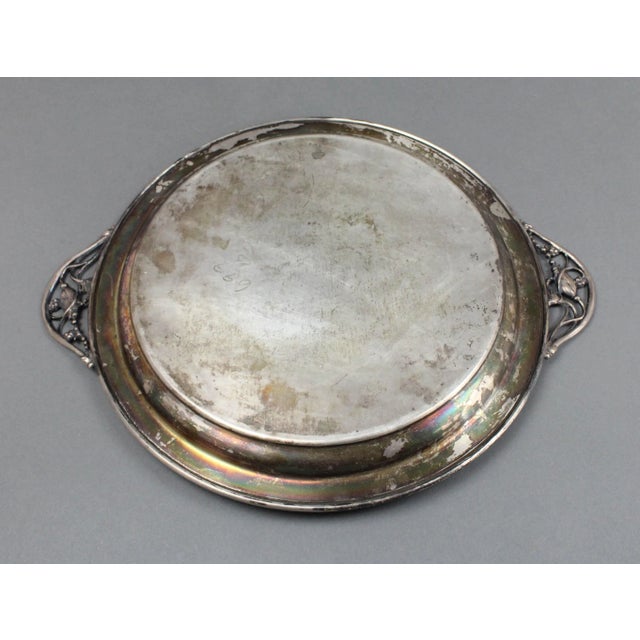 Antique Ns 735 Sterling Silver Floral Blossom Handled Serving Platter Tray 1015g | Chairish