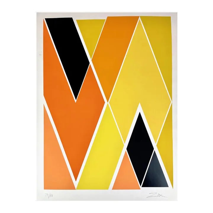 1960s Larry Zox 'Untitled' Abstract Geometric Screenprint | Chairish