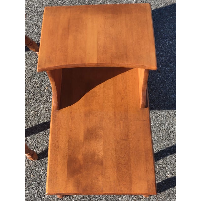 Mid 20th Century Pair Vintage Maple Colonial Style Step End Tables ...
