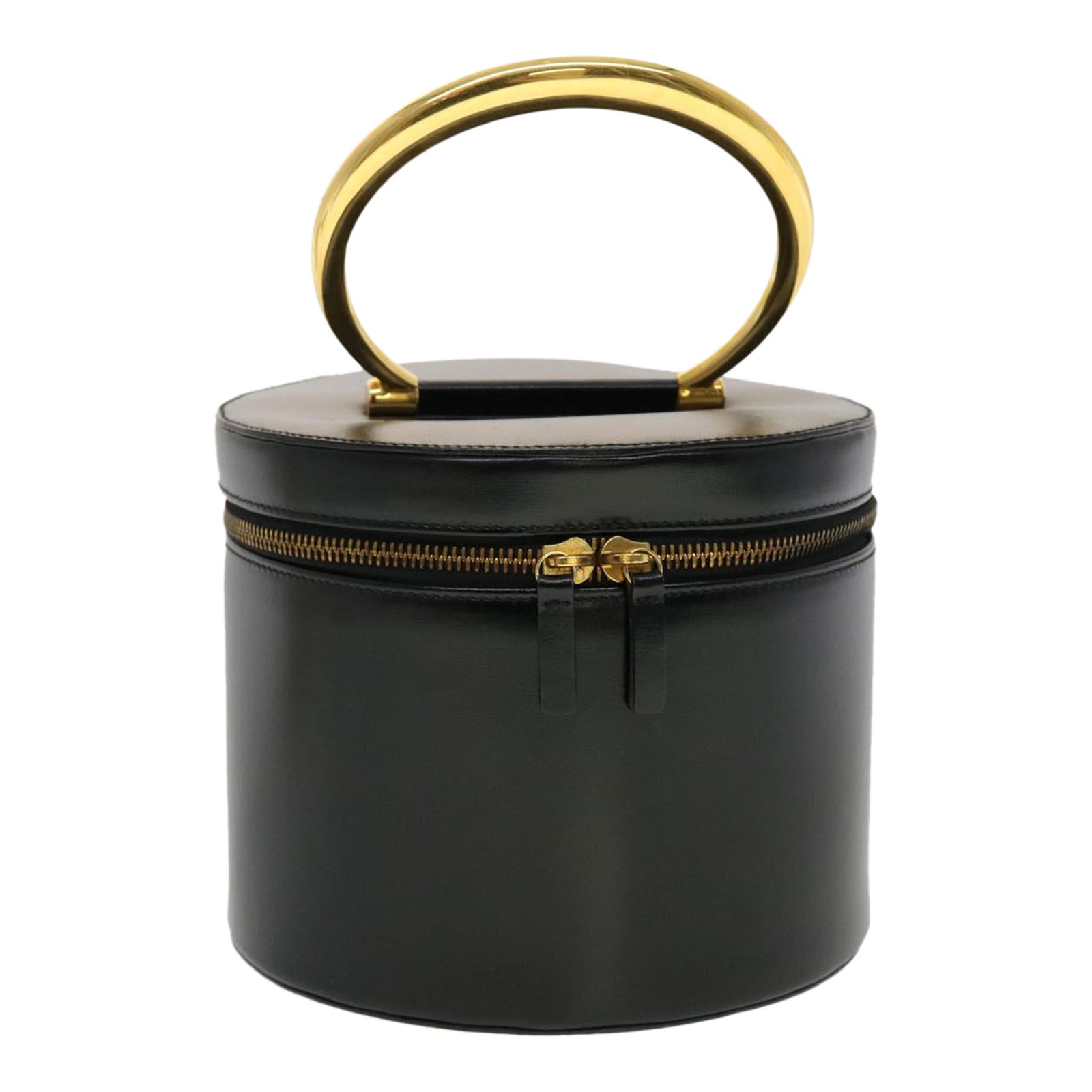 Celine Vanity Cosmetic Pouch Leather Black Auth 43930 | Chairish