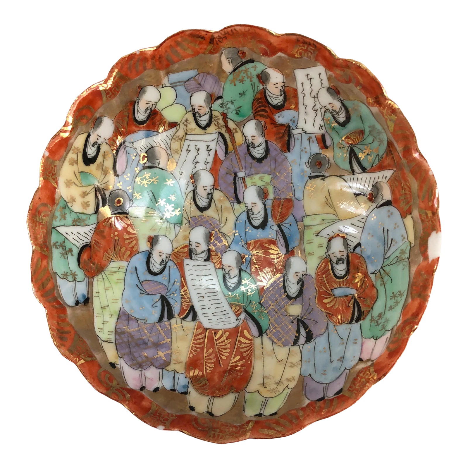 Antique Hand-Painted Japanese Bowl | Chairish