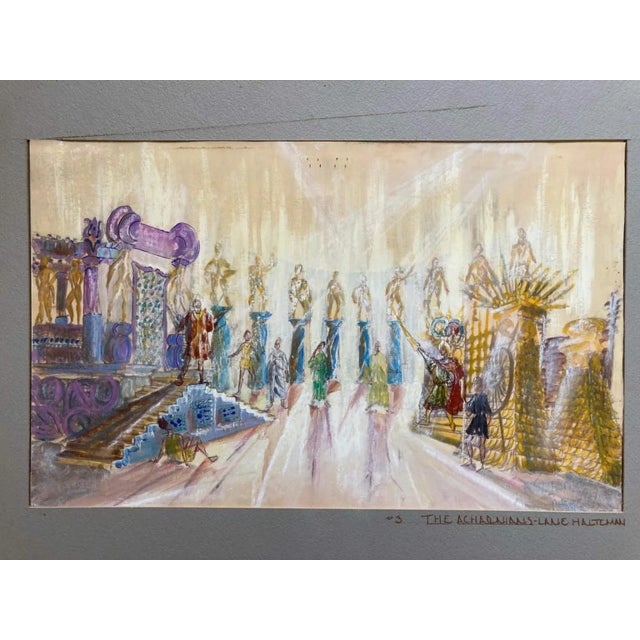 Late 20th Century Original Lane Halteman Stage Design Watercolor ...