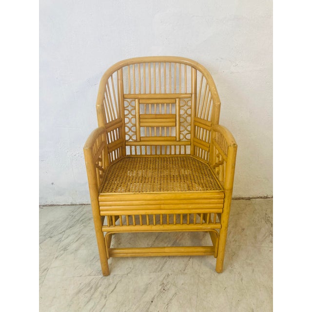 Large Vintage Rattan Brighton Chair | Chairish