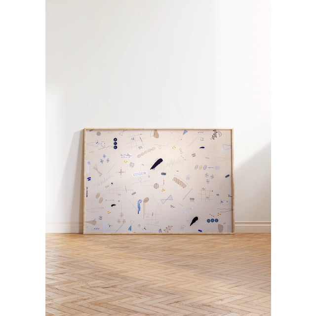 Large Original Abstract Painting on Canvas by Margot Sinclair | Chairish