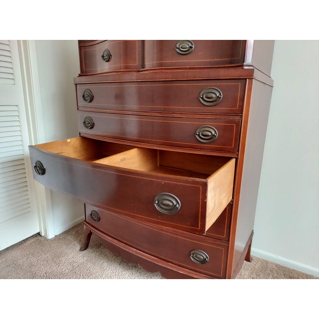 Mahogany Highboy Dresser by Williamsport | Chairish