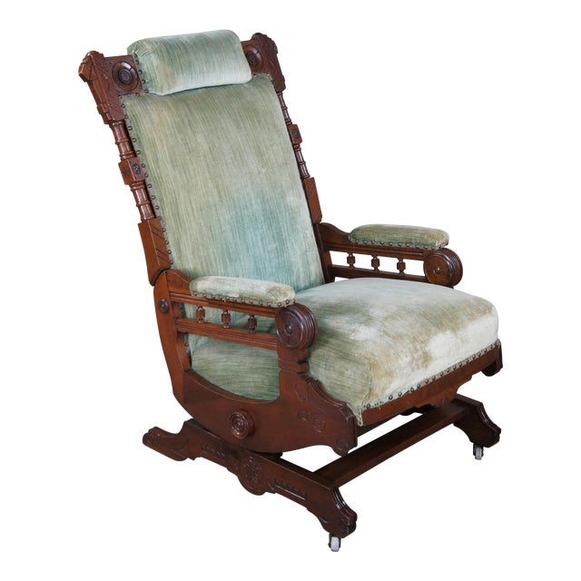 Late 19th Century Antique Victorian Eastlake Walnut Platform Parlor ...