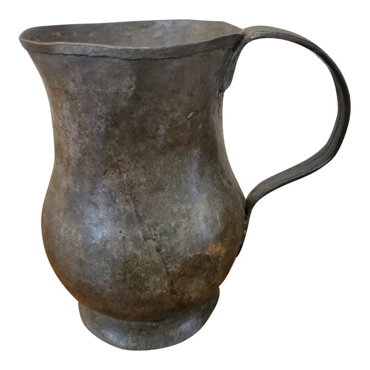 Antique Bronze Persian Pitcher | Chairish