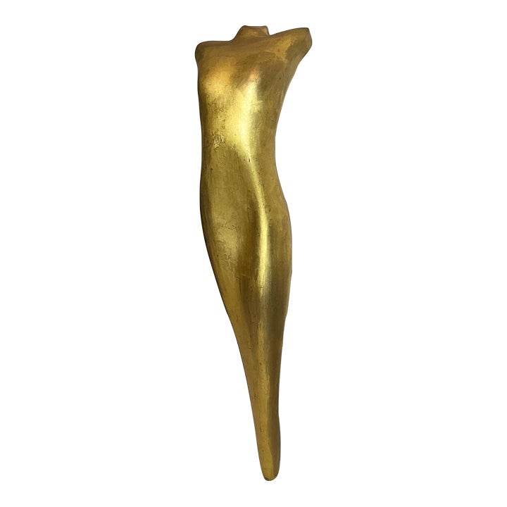 2000 Kevin Kelly Gold Leaf Bronze Modern Nude Female Figure Statue ...