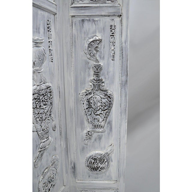 Middle Eastern Mediterranean Oriental 4 Section Wood Screen Divider ...