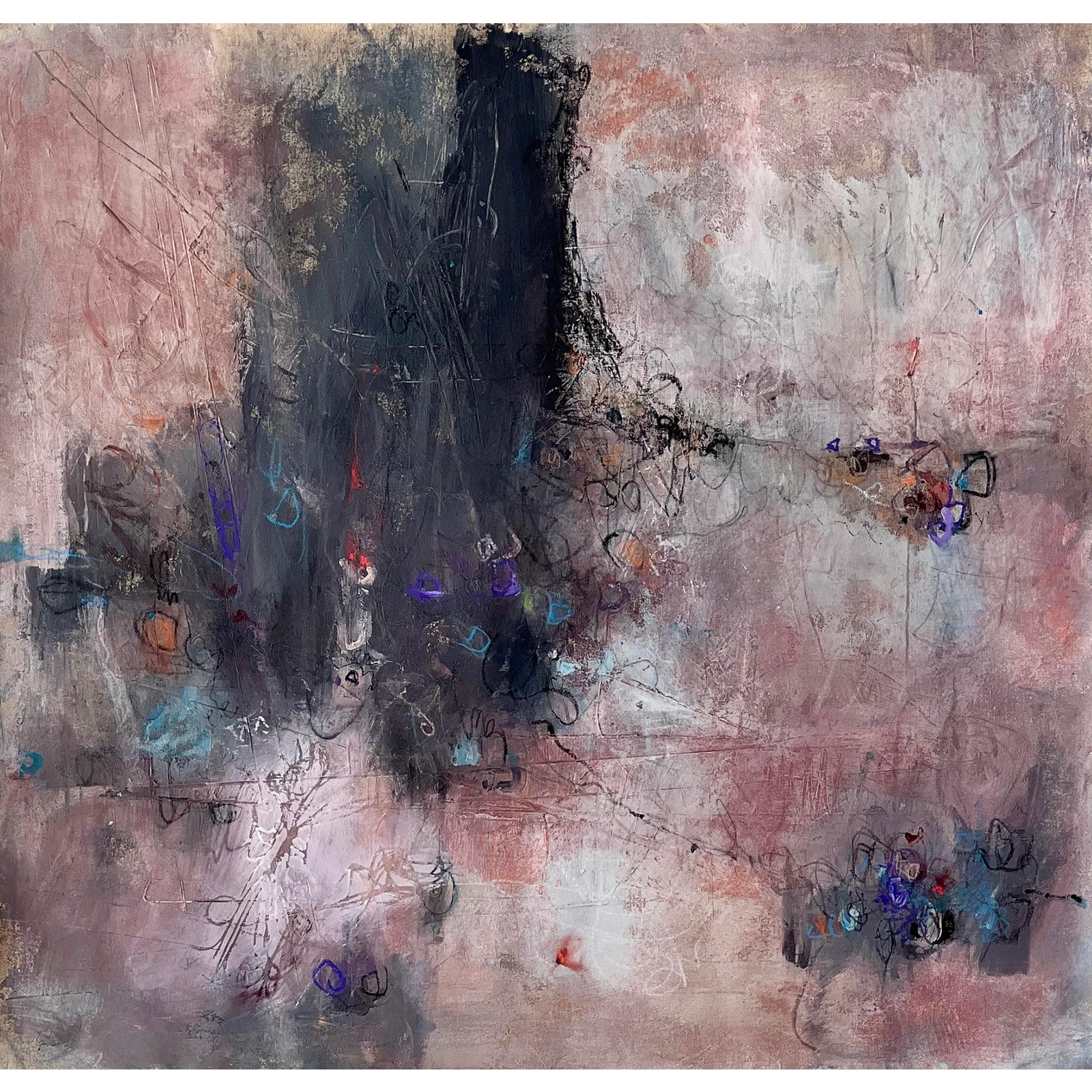 "Between Heaven and Earth, Nocturne" Contemporary Original Abstract ...