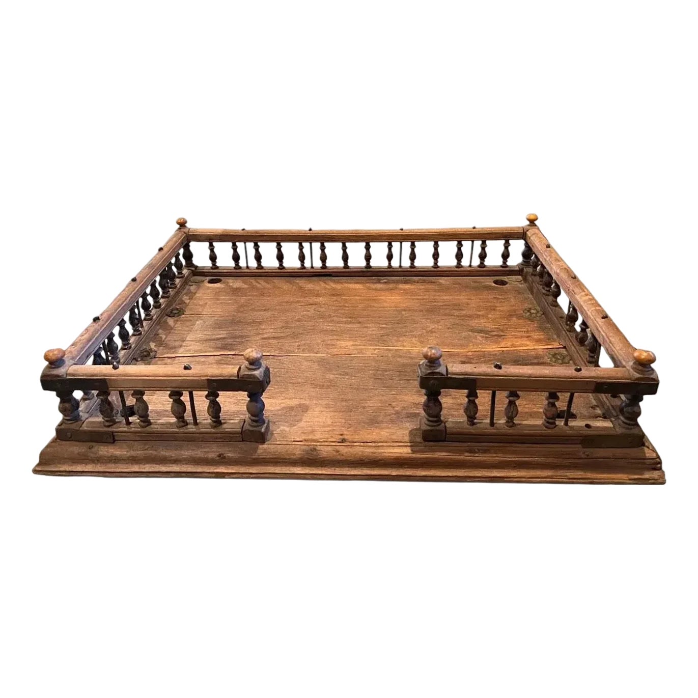 19th Century Indian Teak Altar Shrine Platform / Gallery Tray | Chairish