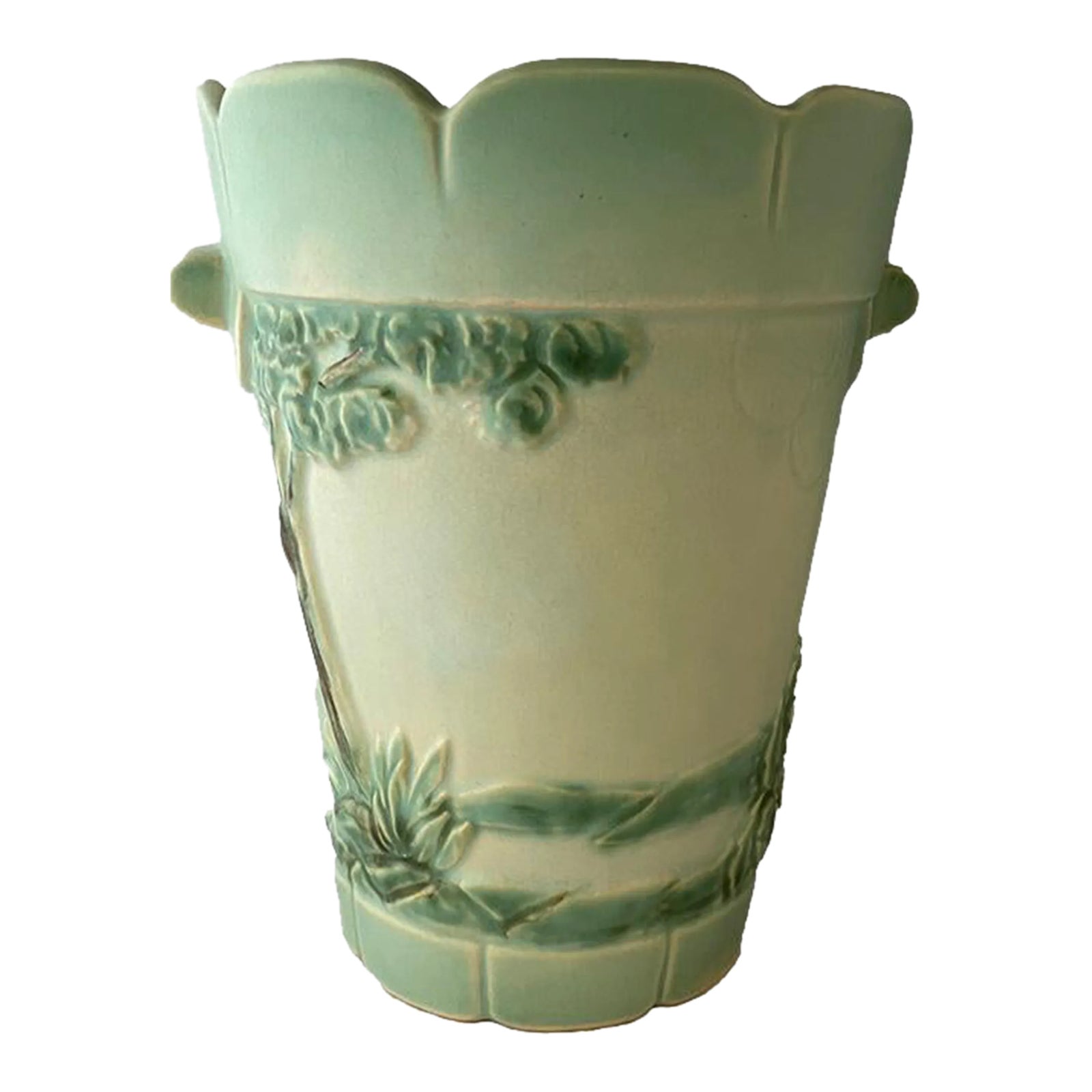 Early 20th Century Weller Scenic Line Vase | Chairish
