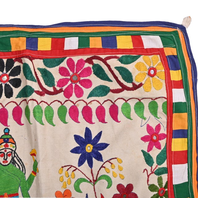 Vintage 1960s Embroidery Patchwork Door Hanger Gate Toran Door Hanging ...