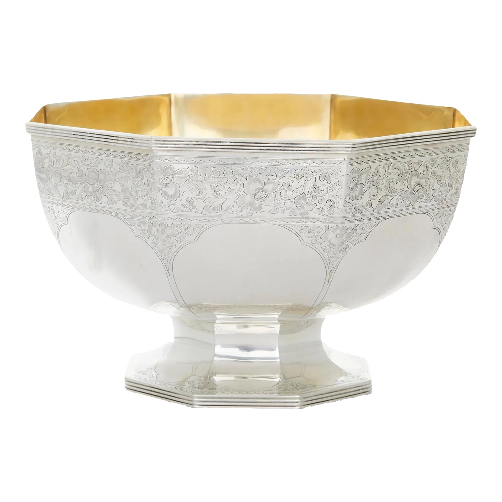 Sterling Silver / Gilt Barware / Centerpiece Bowl | Chairish