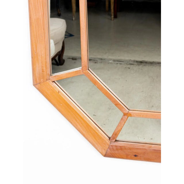 Carvers Guild Scrubbed Pine Octagon Shaped Mirror | Chairish