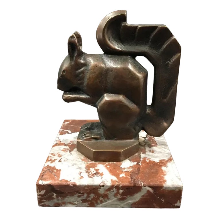Art Deco Squirrel Figurine by Max Le Verrier, 1920s | Chairish