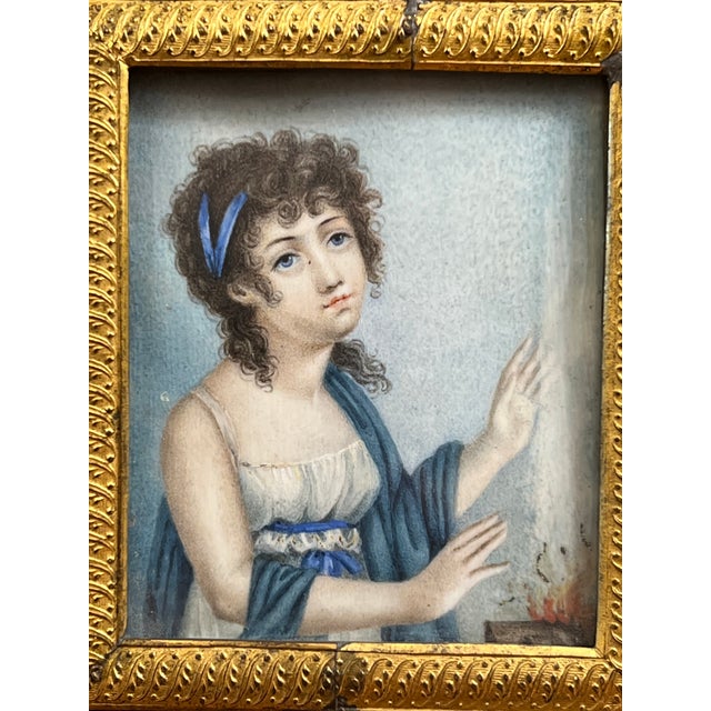 Early 19th Century French Neoclassical Miniature Painting in Mahogany ...