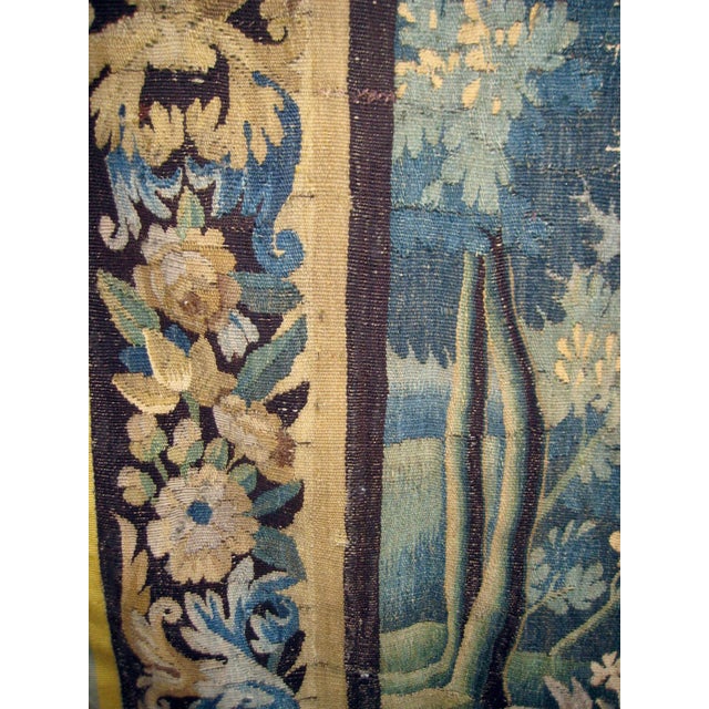 Early 1700s Aubusson Verdure With Rabbits Tapestry | Chairish