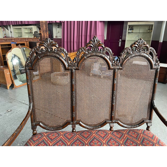 Jacobean Style Bench Circa 1920 Wicker | Chairish