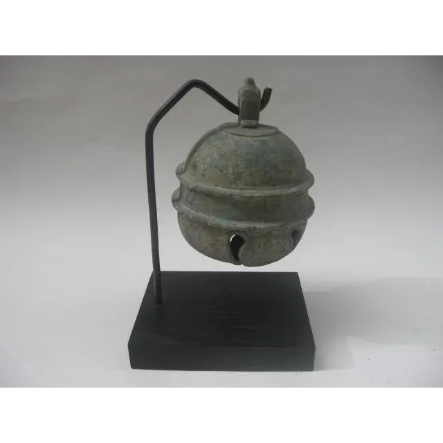 Vintage Temple Bell on Stand | Chairish