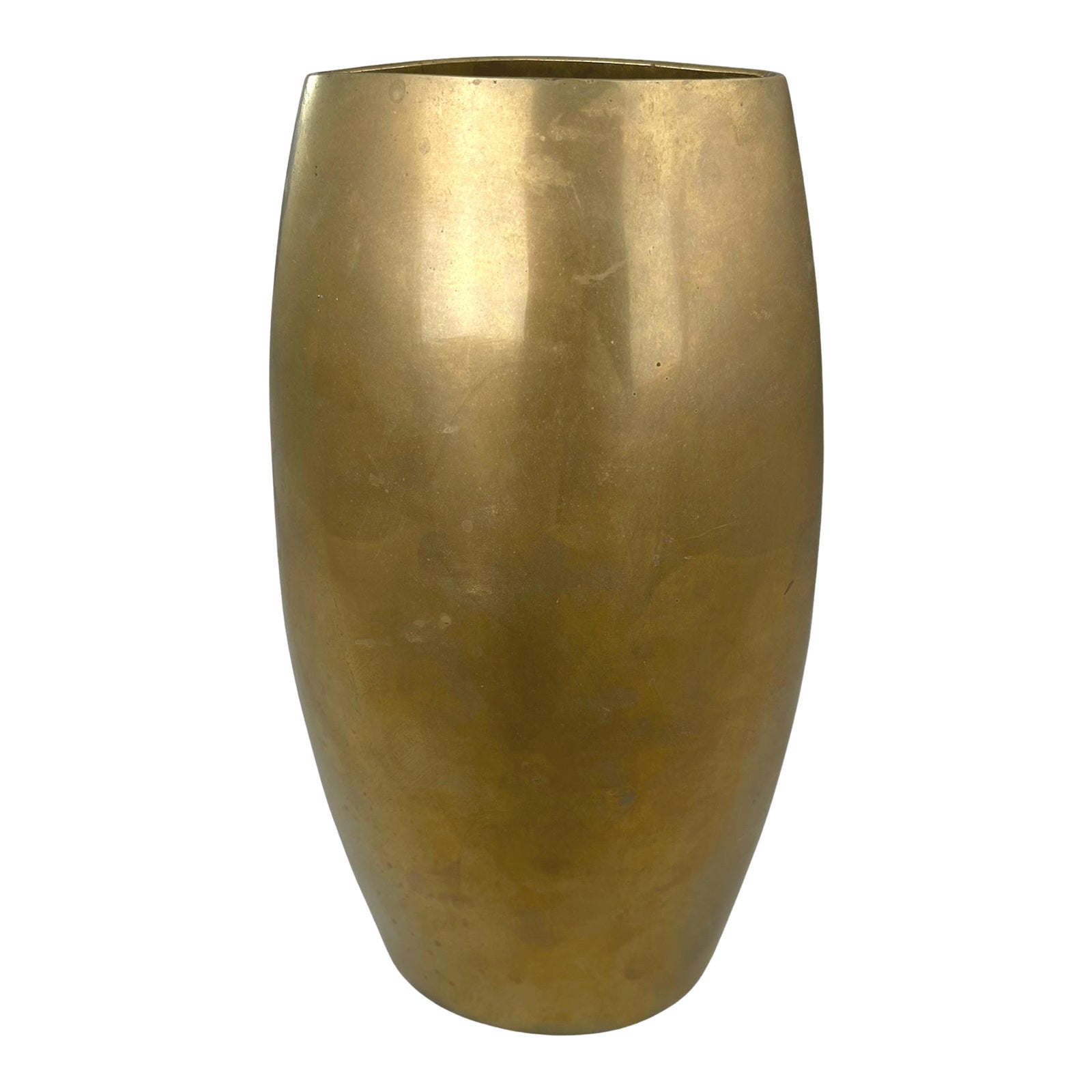 Mid-Century Modern Brass Vase | Chairish