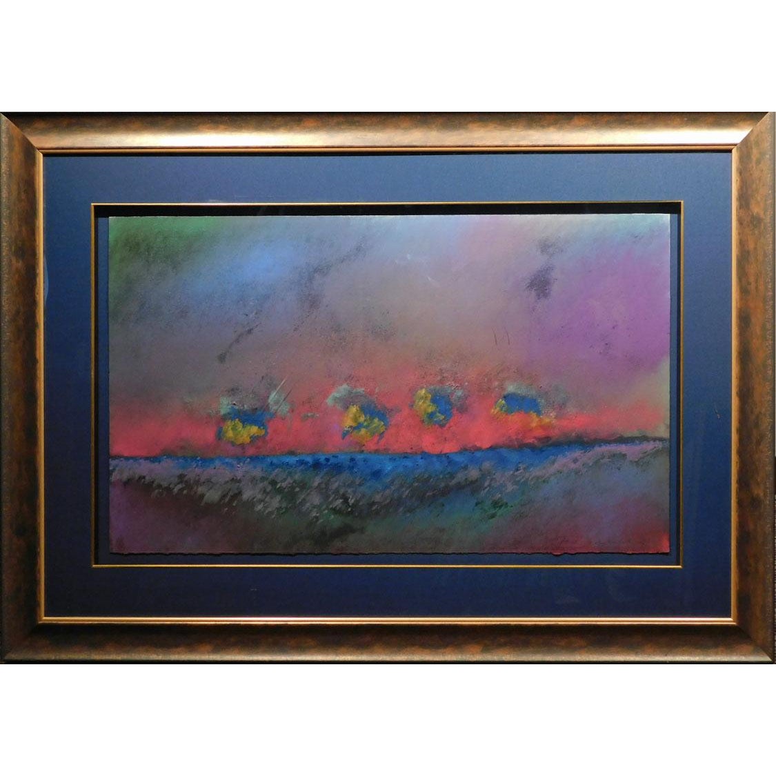 Mark Dickson Original Pastel on Paper Abstract Art Hand Signed 1 | Chairish