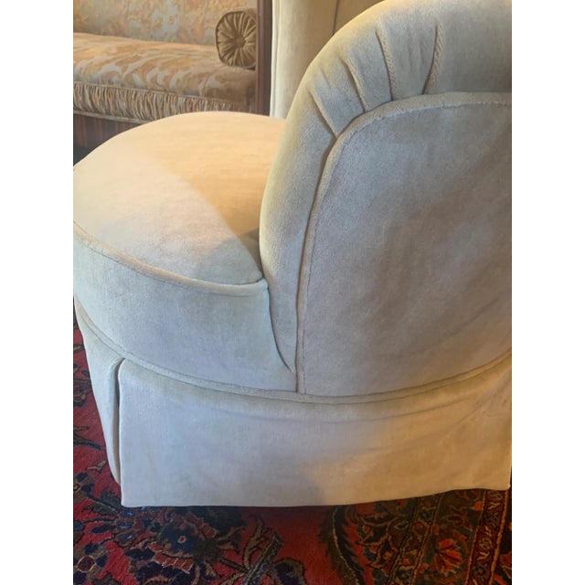 1930s French Art Deco Hollywood Regency Channel Back Lounge Chairs - a ...