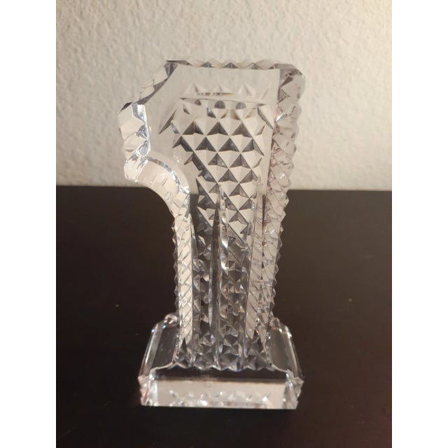 1980s Marquis by Waterford Cut Crystal Number One Plaque | Chairish