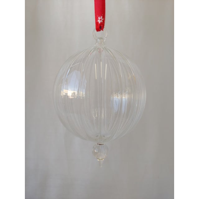 Hand Blown Belag Glass Bauble Ornaments - Set of 4 | Chairish