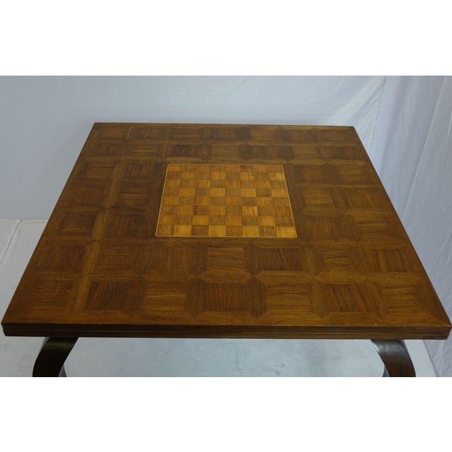 1970s Expandable Game Table With Chess Board | Chairish