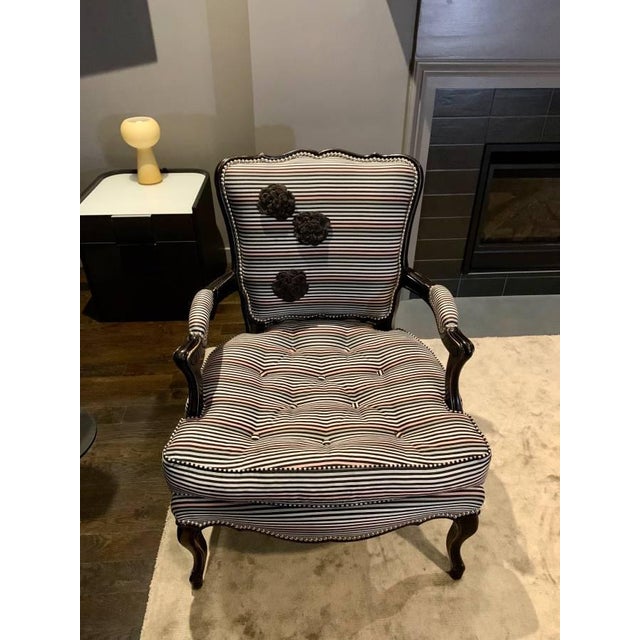 Roche Bobois Les Provenciales Striped Bergere Ivana Armchair by Jean ...