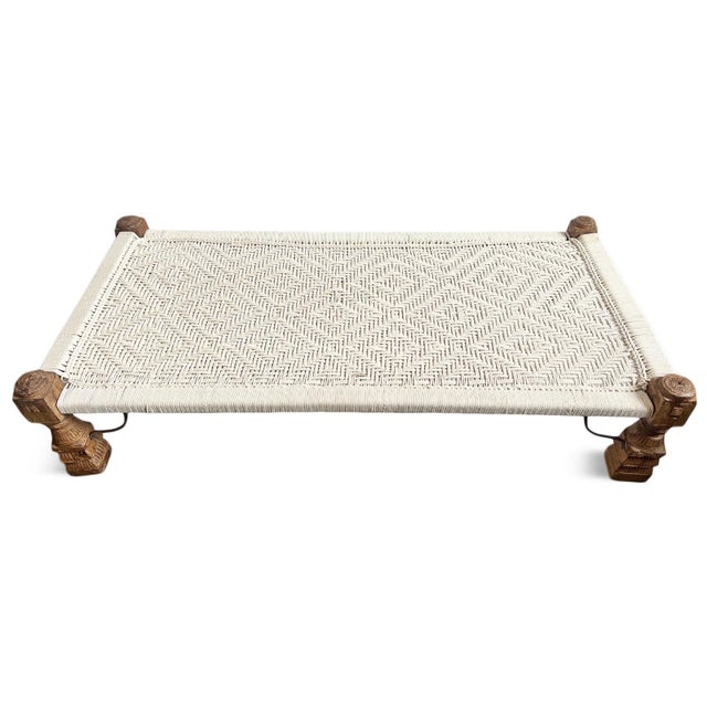 White Charpai Rope Bed | Chairish
