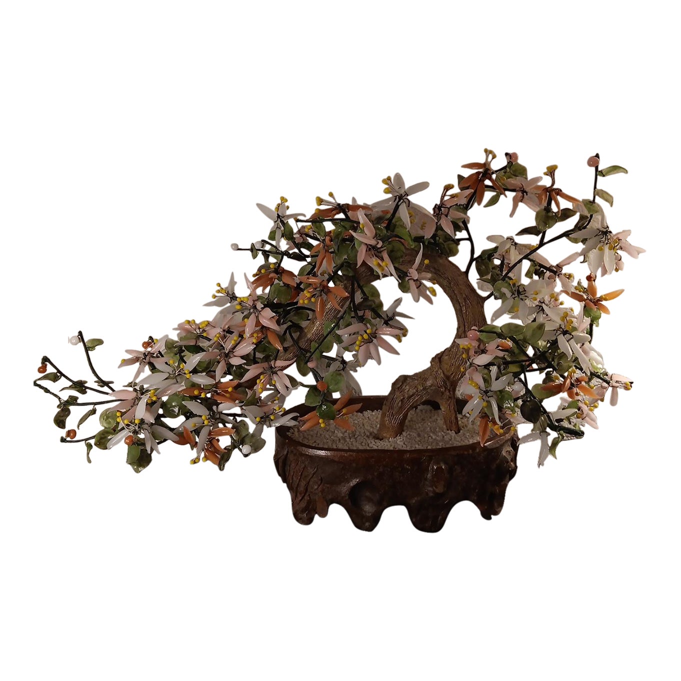 1960s Jumbo Carved Jade Bonsai Tree | Chairish