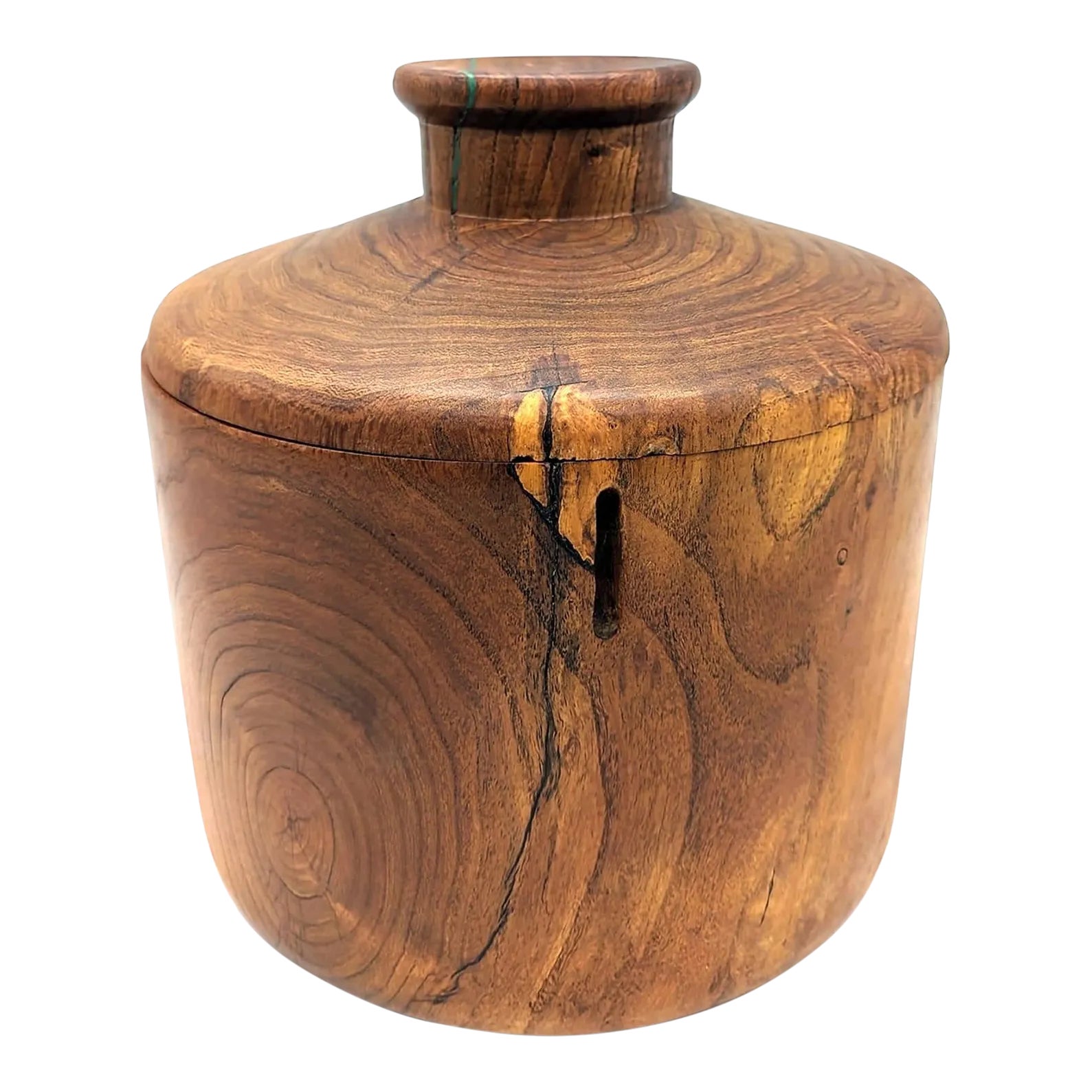 Late 20th Century Joe P Heil Carved and Lathed Mesquite Wood and ...