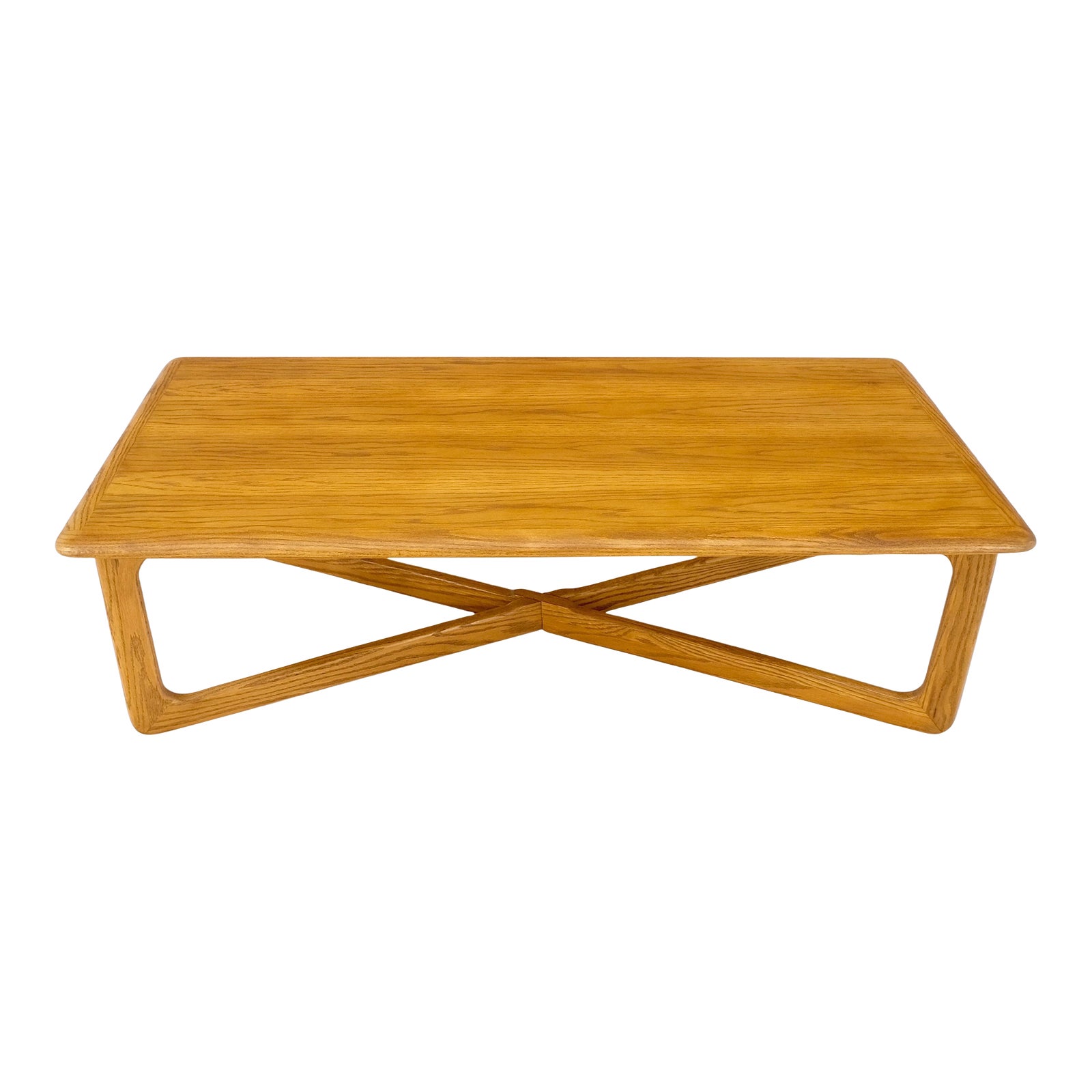 Restored x Base Rectangle Chestnut Coffee Table by Lane Mid-Century ...
