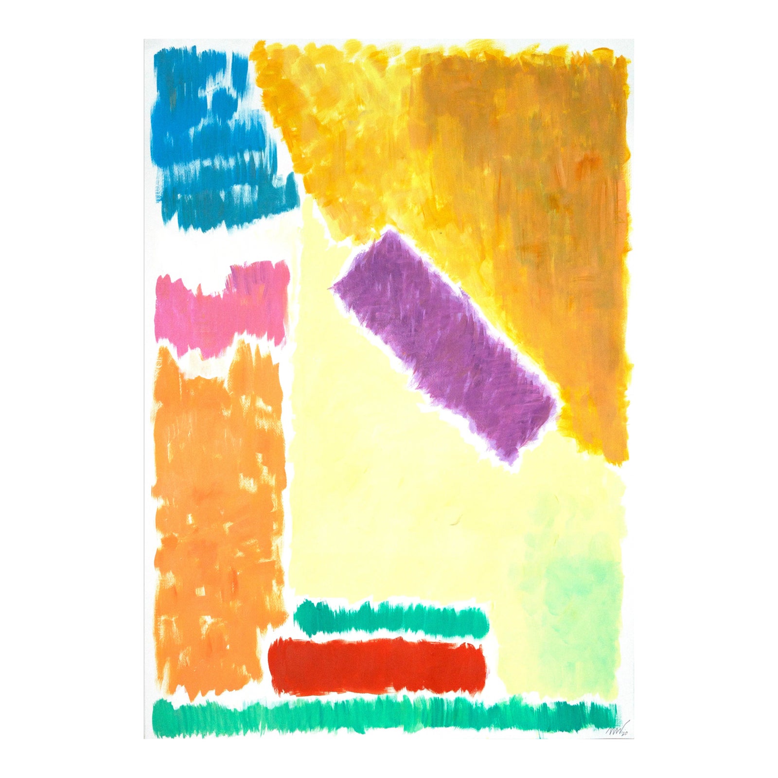 2020 Abstract Geometric Landscape Acrylic Painting by Natalia Roman ...