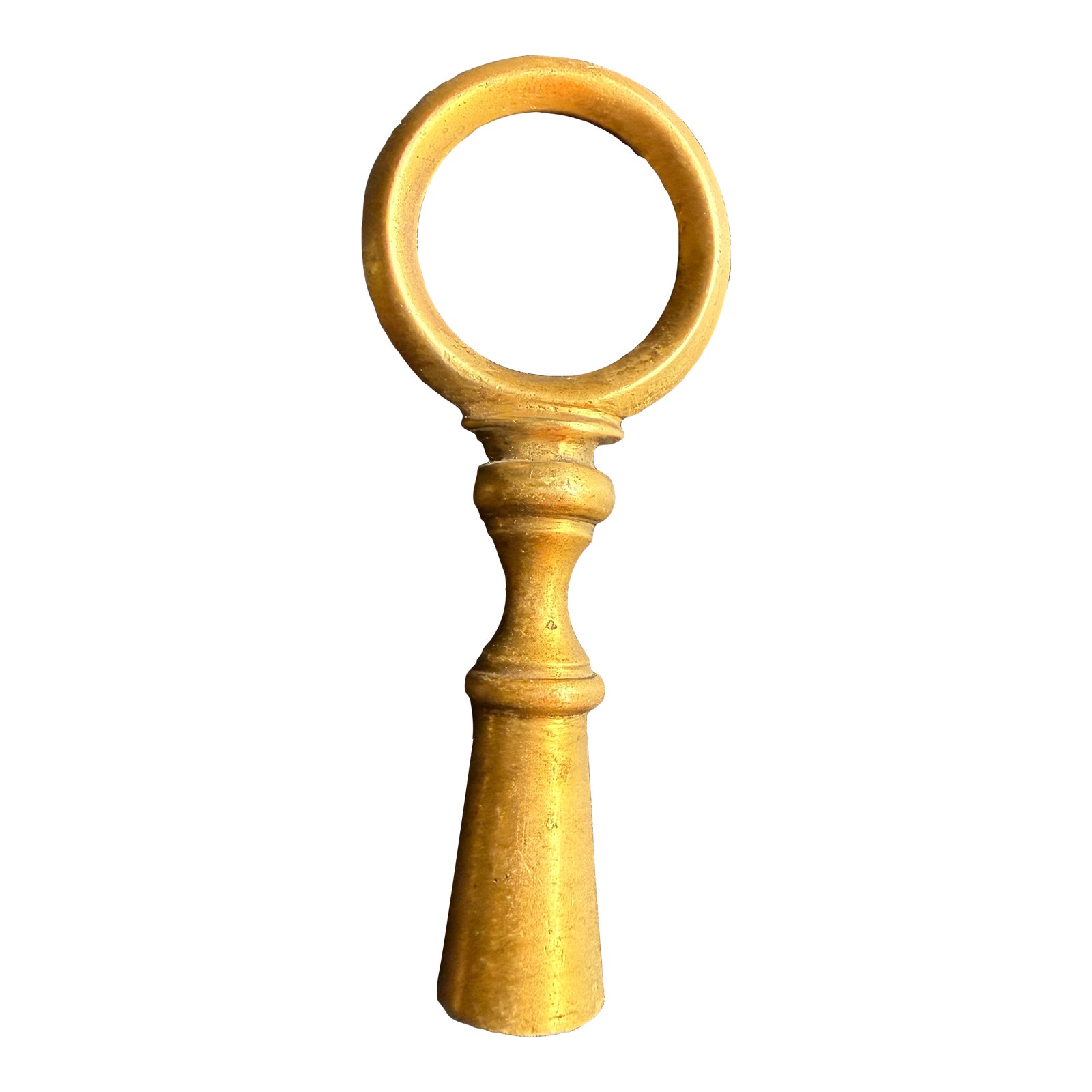 Mid 20th Century Brass Ring 3.3 Inch Finial | Chairish