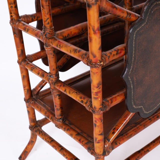 British Colonial Style Faux Bamboo Magazine Rack | Chairish