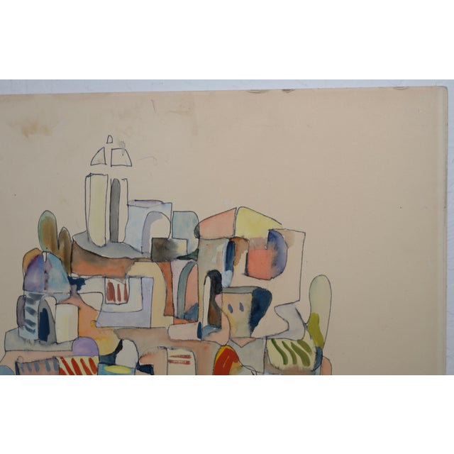 Guy Buffet (France / Hawaii) Original Abstract Watercolor C.1960s ...