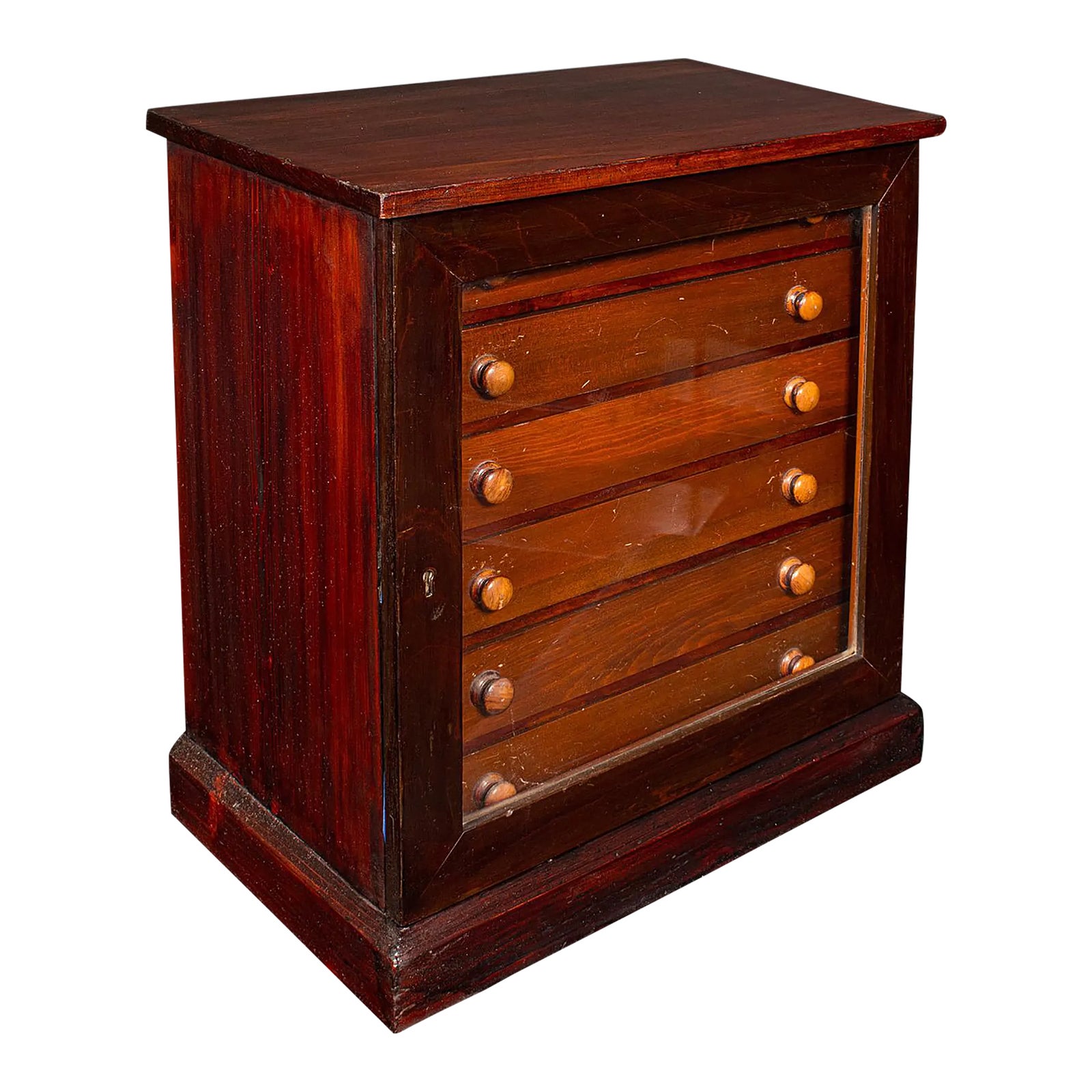Antique 6 Drawer Specimen Collector Cabinet, English, Display Storage ...