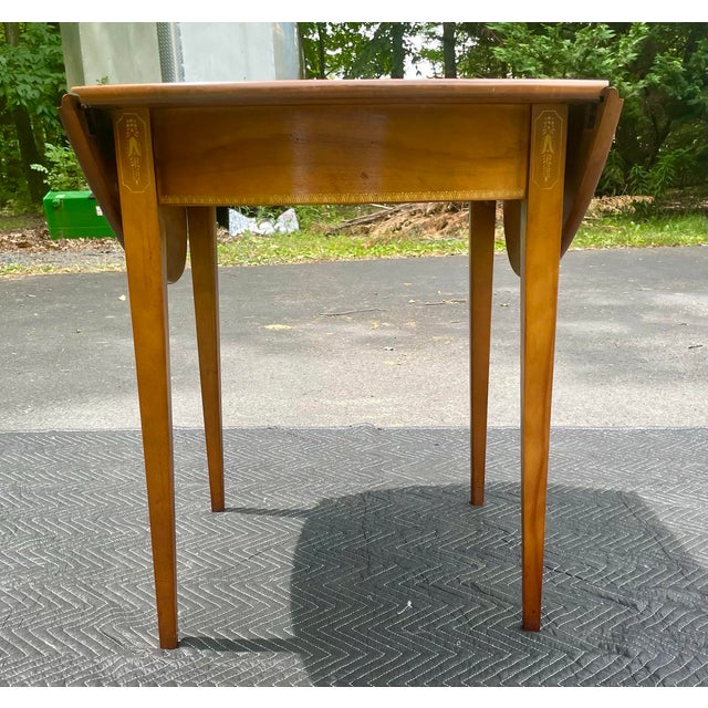 L. Hitchcock Stenciled Drop Leaf Apprentice Table | Chairish